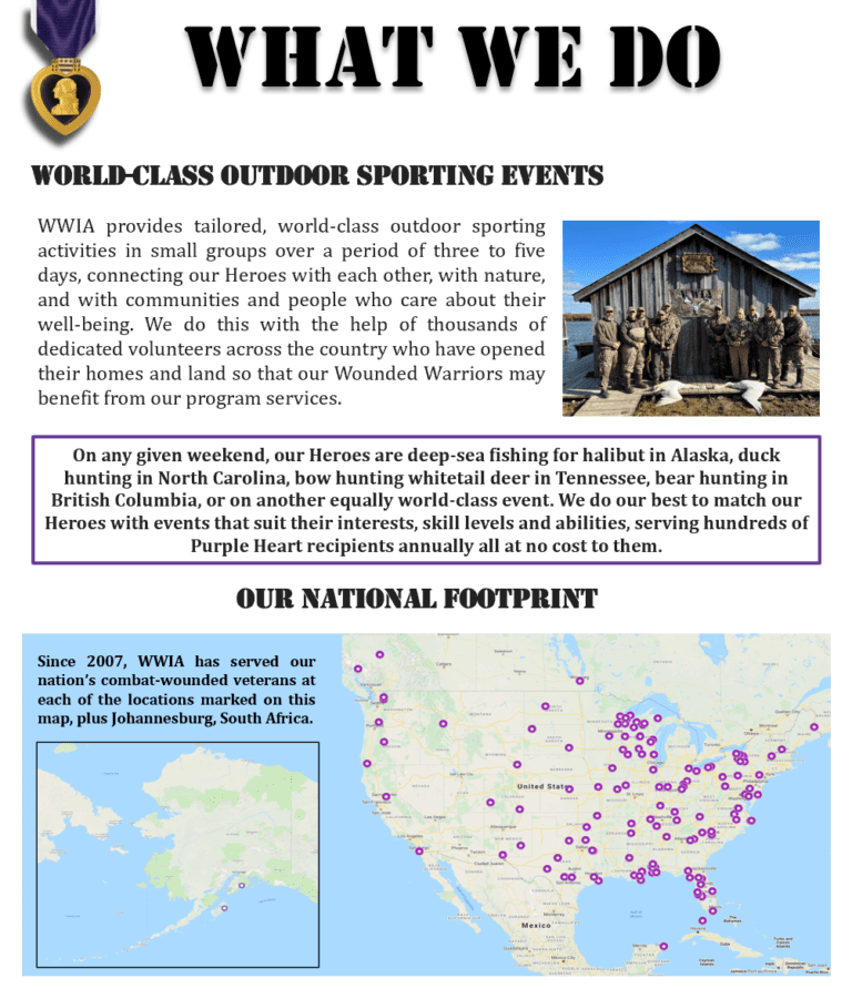 Wounded Warriors in Action Foundation Sponsor A Hero - Support Combat ...